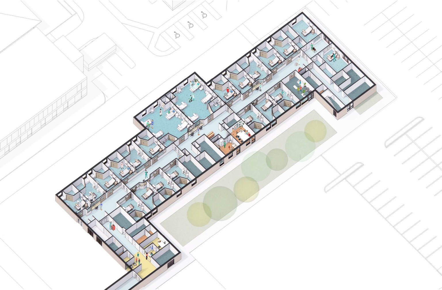 Modular Hospital Ward | 28 Bed Ward Extension | HealthSpaces